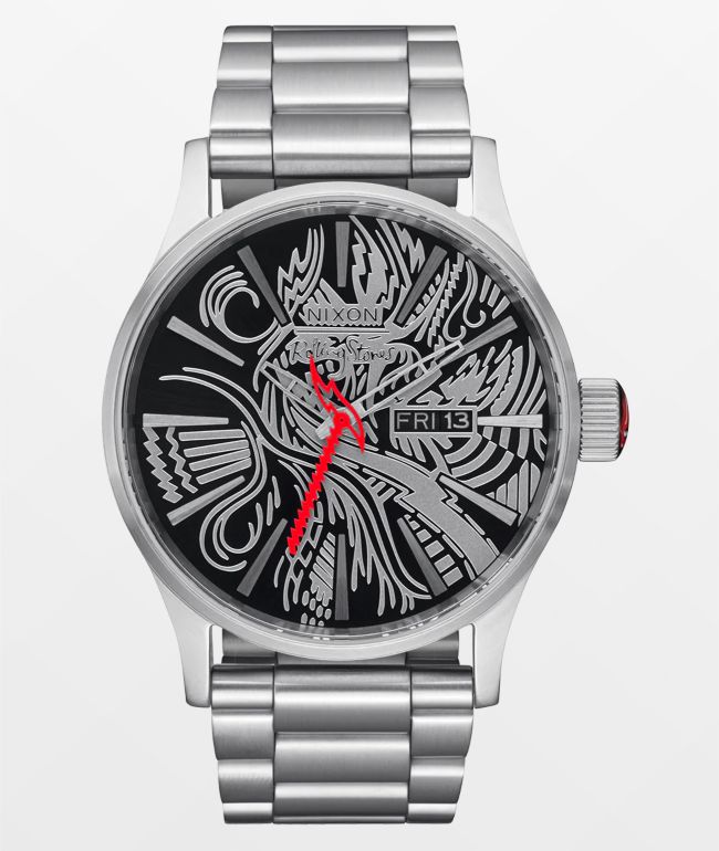 Nixon X The Rolling Stones Sentry SS Silver Analog Watch