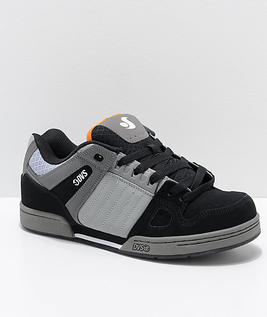 DVS Celsius Grey & Black Nubuck Skate Shoes | Zumiez