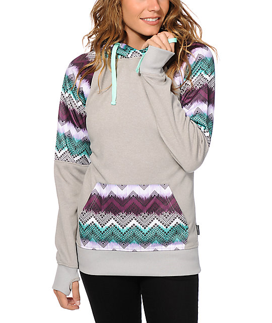 Empyre Frosty Chevron Tribal Tech Fleece Hoodie Zumiez