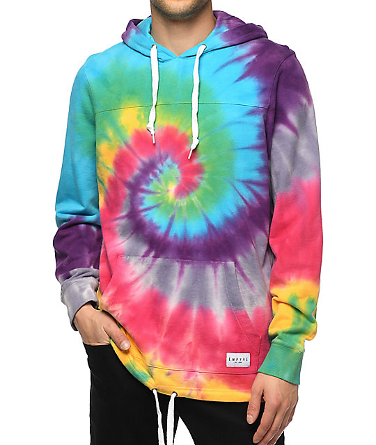 Empyre Ocean Floor Rainbow Tie Dye Pullover Hoodie Zumiez