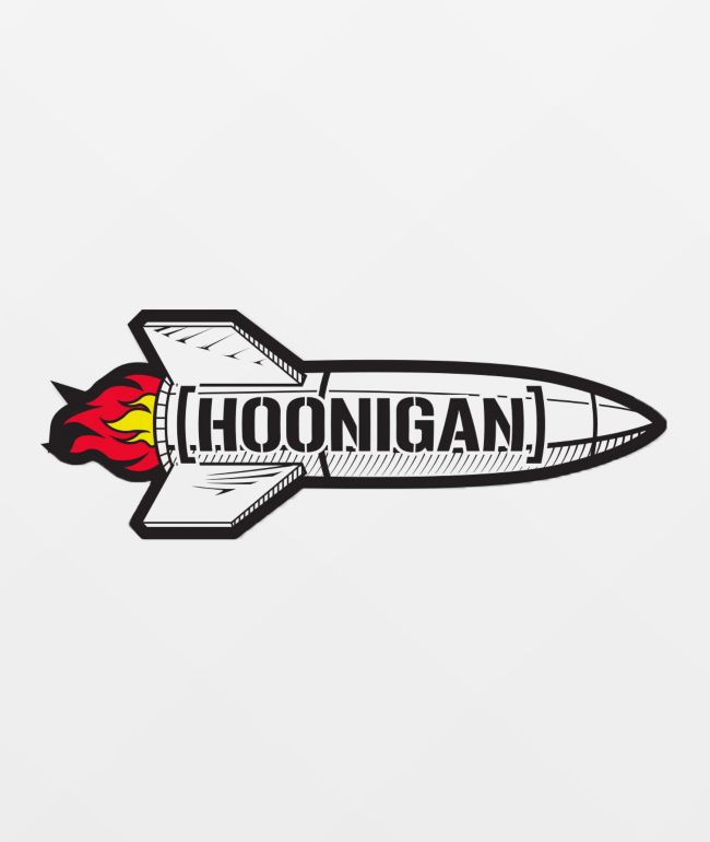 Hoonigan Censor Bar Silver & Black Sticker | Zumiez