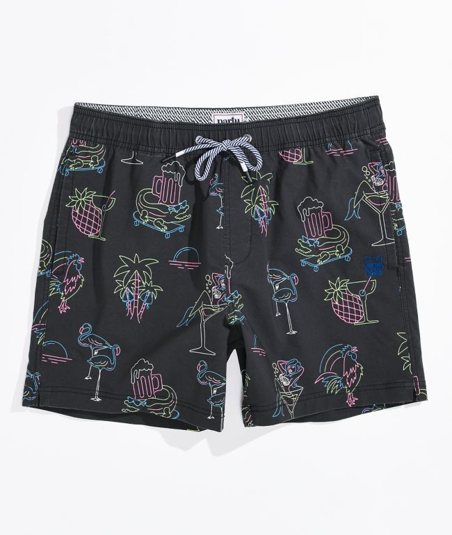 A-Lab Skippy Black Board Shorts | Zumiez