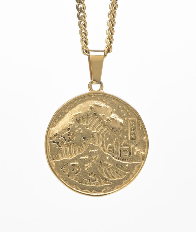 Saint Midas Aztec Calendar 20" Gold Chain Necklace | Zumiez