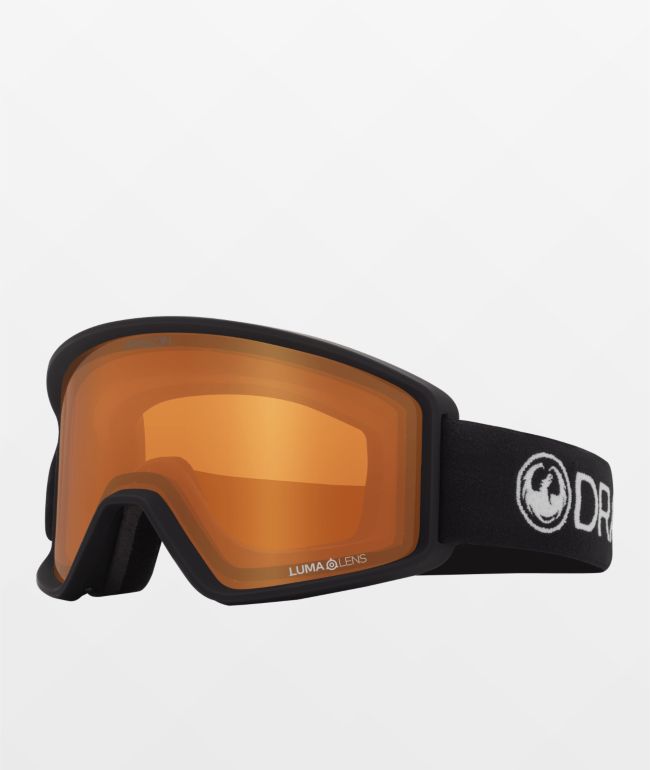 Dragon DXT OTG Black & Amber Snowboard Goggles - Dragon Alliance
