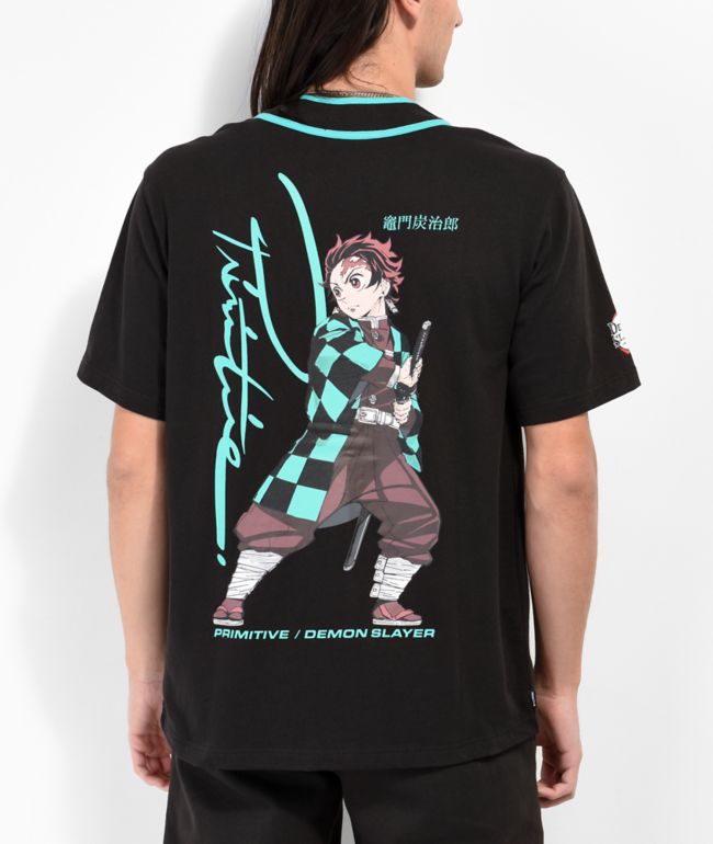 Primitive x Demon Slayer Kids Tanjiro Black T-Shirt | Zumiez