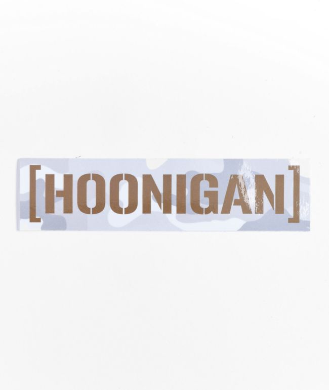 Hoonigan Censor Bar Silver & Black Sticker | Zumiez