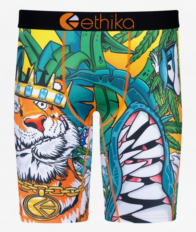 Ethika Bomber Cosmic Tiger Black Boxer Briefs | Zumiez