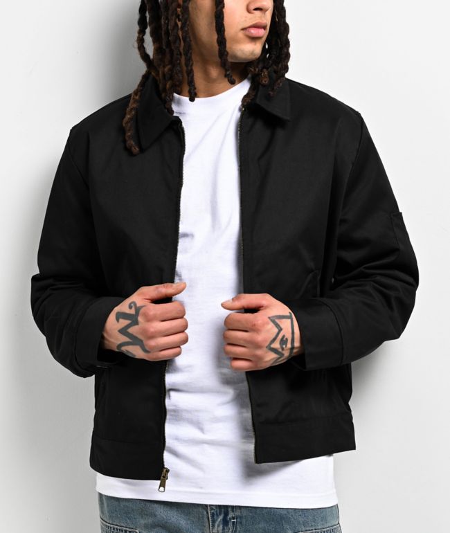 Autumn Labor Black Pigment Wash Canvas Jacket | Zumiez
