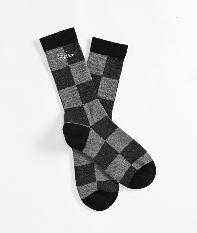 Vans Original Check Black Crew Socks - Vans