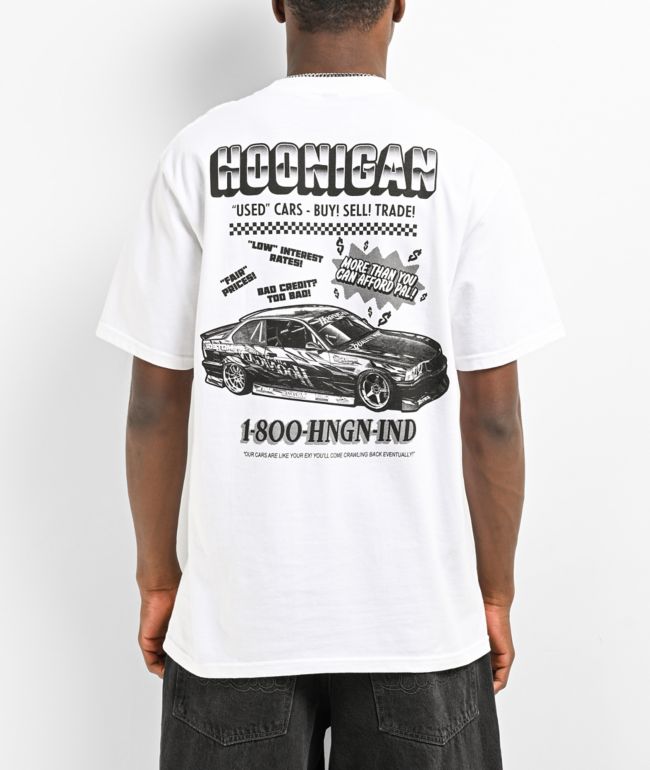 Hoonigan Used Cars White T-Shirt