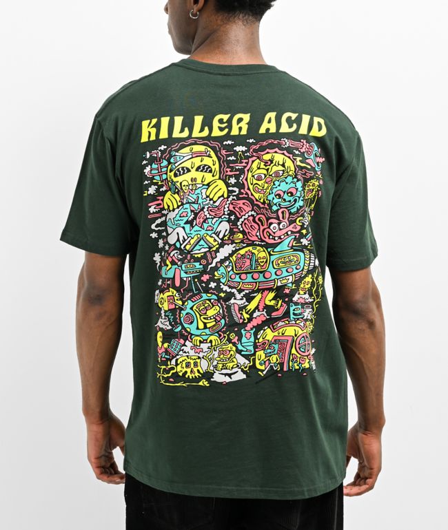 Killer Acid Spaced Out Green T-Shirt - Killer Acid