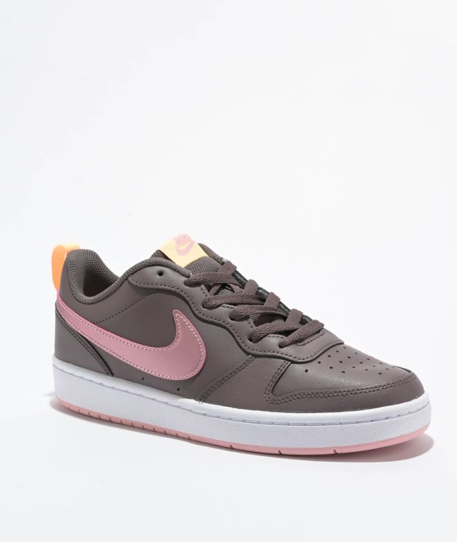 Nike Kids Court Borough Low Recraft White & Pink Foam Shoes | Zumiez