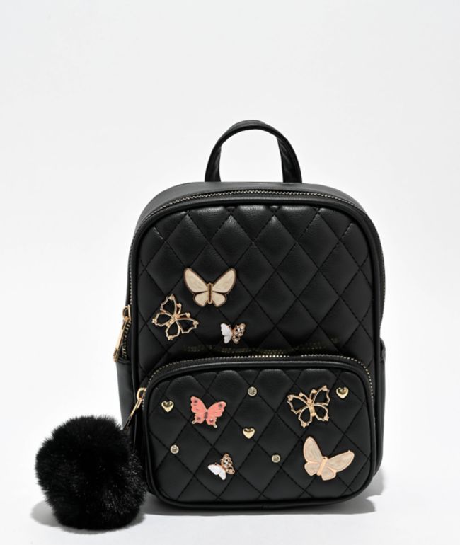Under1Sky Quilted Heart Charm Pink Mini Backpack | Zumiez