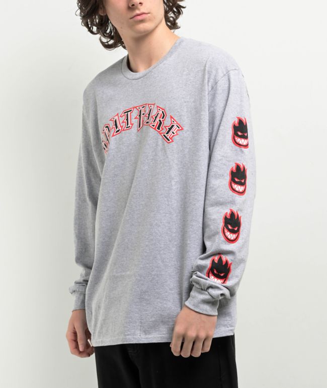 A.LAB Heather Grey Wanted Worm Long Sleeve T-Shirt | Zumiez