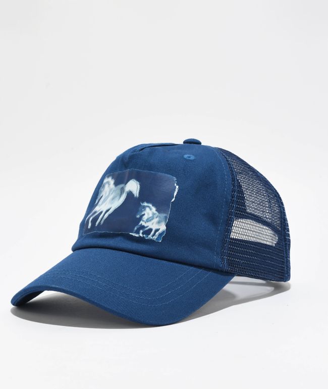 Nike SB Unstructured Blue Void Strapback Hat | Zumiez