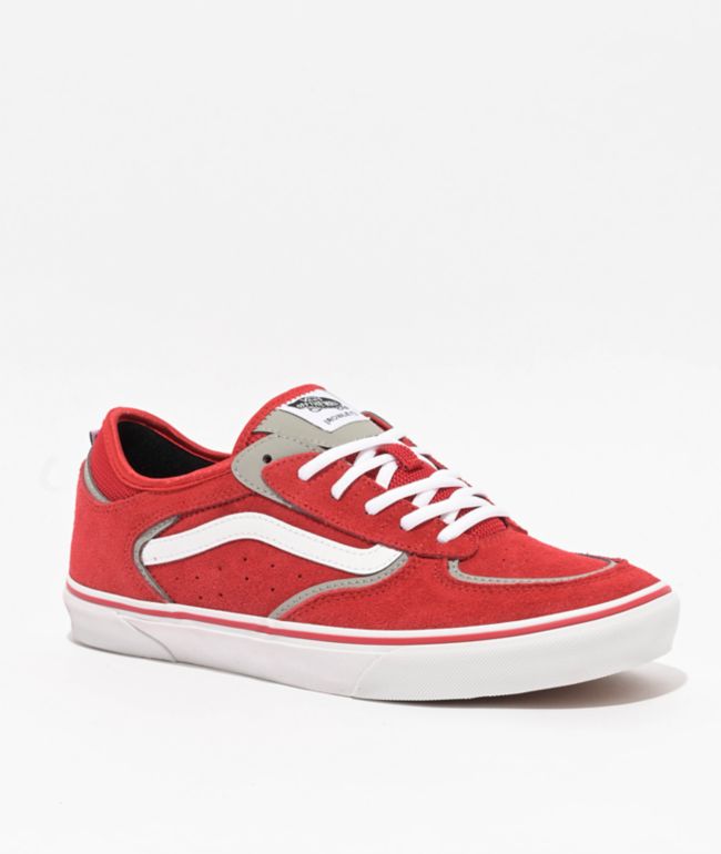 Vans Rowley XLT Black, White, & Red Skate Shoes | Zumiez
