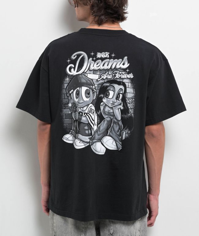 DGK Dreams Are Forever Heavyweight Vintage Black T-Shirt - DGK