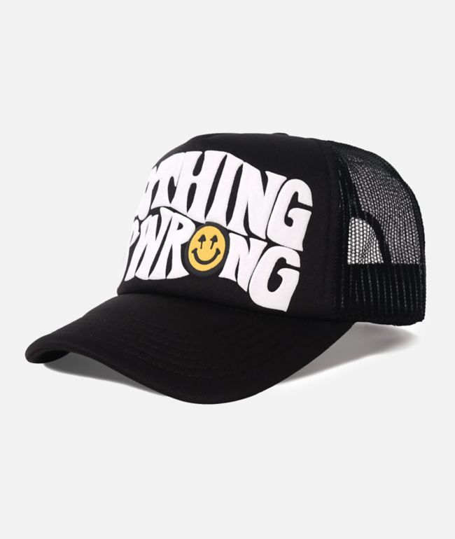 Happy Caps Nothing Is Wrong Black Trucker Hat - Happy Caps