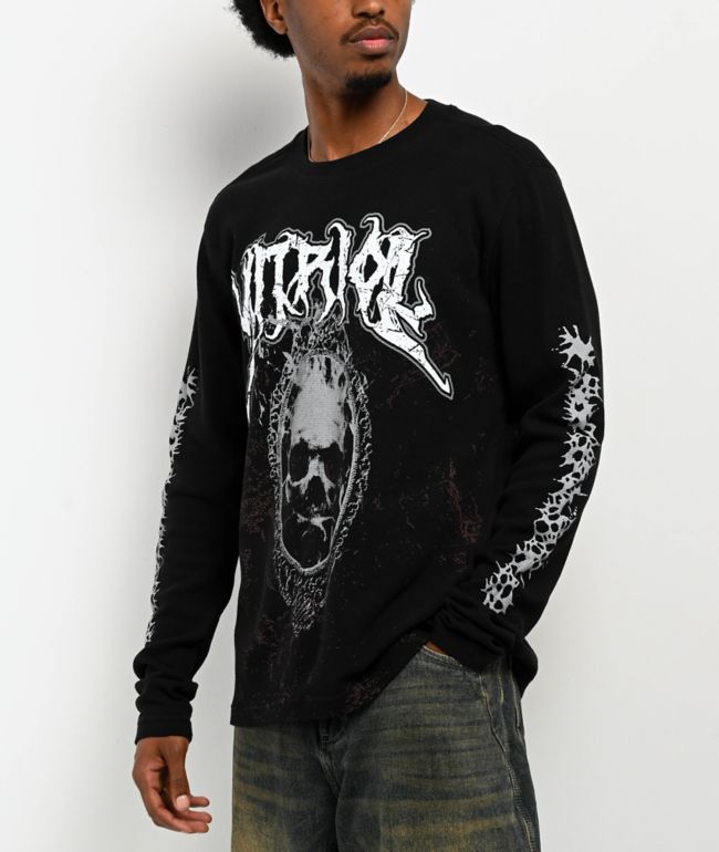 Vitriol Mirror Mirror Black Thermal Long Sleeve T-Shirt - Vitriol