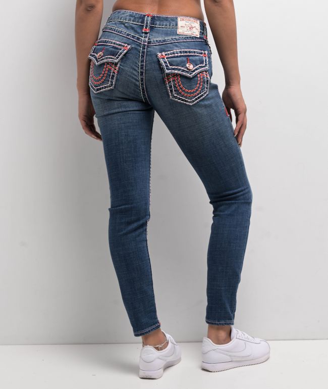 True Religion Jennie Super T Curvy Wave Lily Mid Rise Skinny Jeans ...