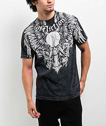 Affliction Spiker Reflective Black T-Shirt | Zumiez