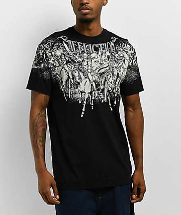 Affliction Darkness Tech Black T-Shirt | Zumiez