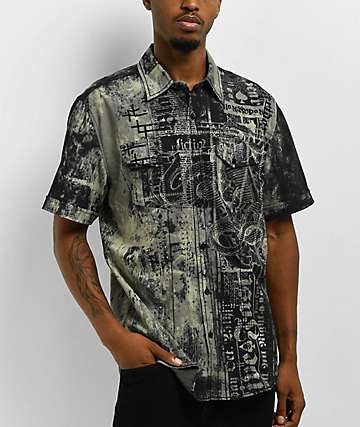 Affliction Darkness Tech Black T-Shirt | Zumiez