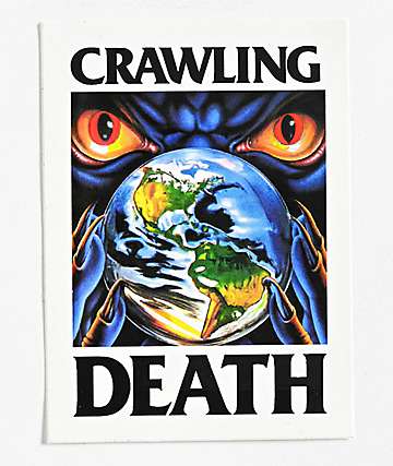 Crawling Death Barbed Logo Sticker | Zumiez