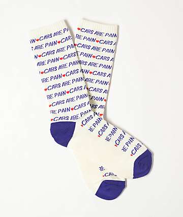 Donut Cars Are Pain White Sticker | Zumiez