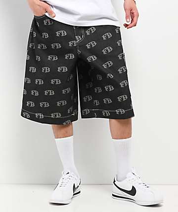 FB County Rhinestone Black Sweat Shorts | Zumiez