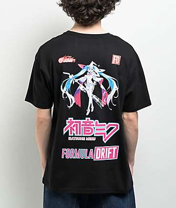 Formula DRIFT x Good Smile Racing Miku Black T-Shirt | Zumiez