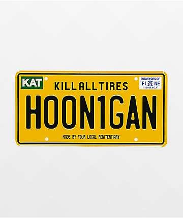 Hoonigan New York OG Yellow License Plate