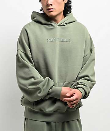Ninth Hall Fundamentals Estie Green Wash Fitted Crop Long Sleeve T ...