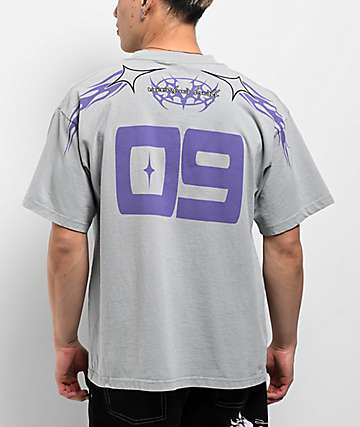Ninth Hall Fundamentals Logo Grey Oversized Open Hem Sweatpants | Zumiez
