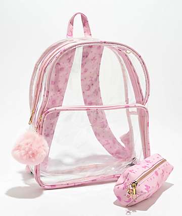 Under1Sky Quilted Heart Charm Pink Mini Backpack | Zumiez