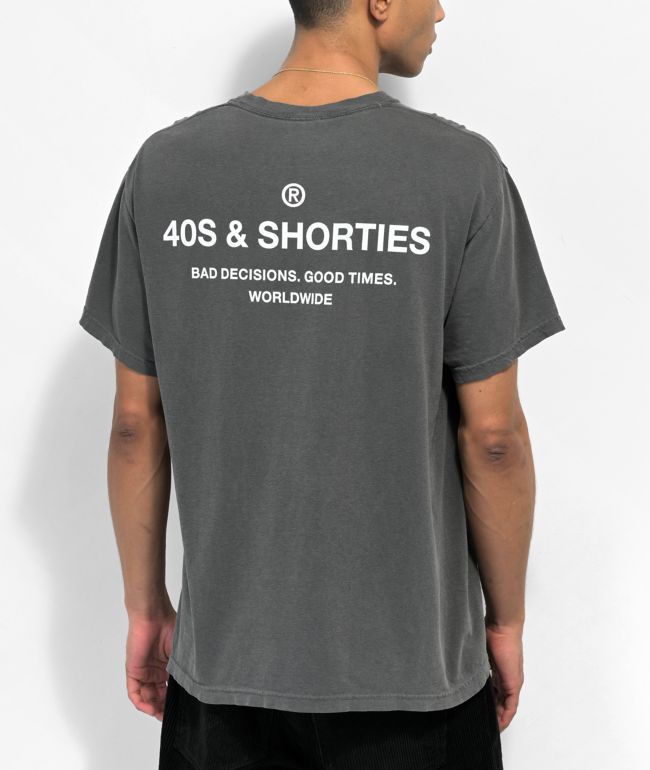 40s & Shorties Text Logo Brown Hoodie