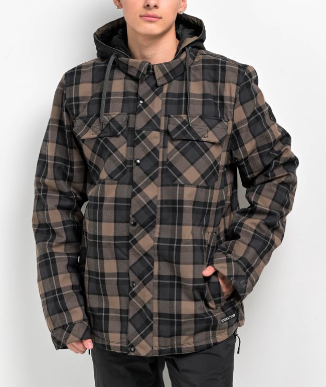 686 Woodland Brown Flannel 10K Snowboard Jacket