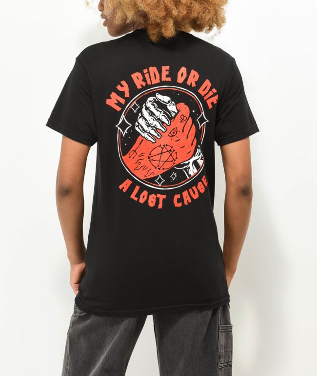 A Lost Cause Ride Or Die Black T-Shirt