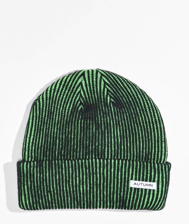 Autumn Cord Neon Green Beanie