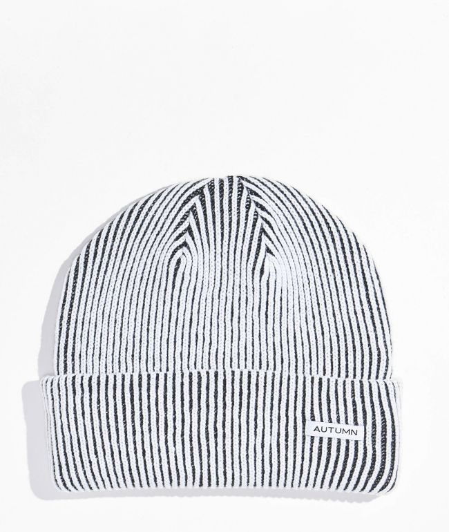 Autumn Cord White Beanie