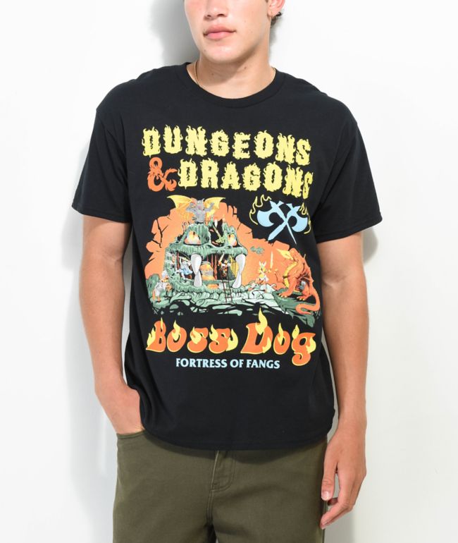Boss Dog x Dungeons & Dragons Fortress Of Fangs Black T-Shirt