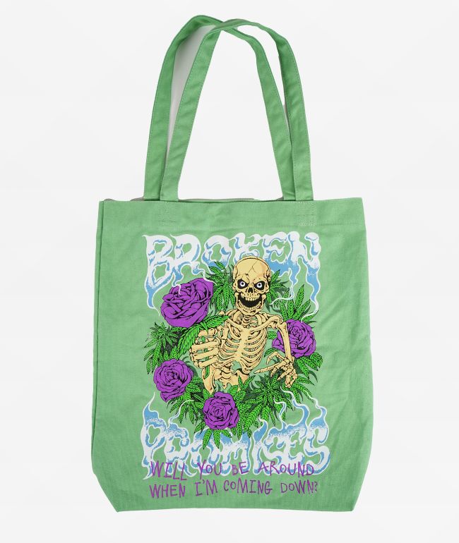 Broken Promises Downer Green Tote Bag
