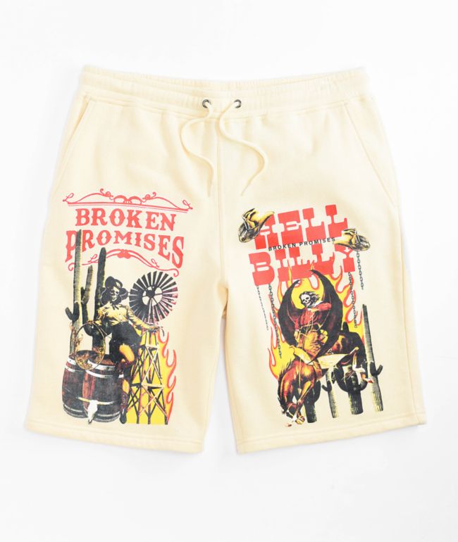 Broken Promises Rodeo Natural Sweat Shorts
