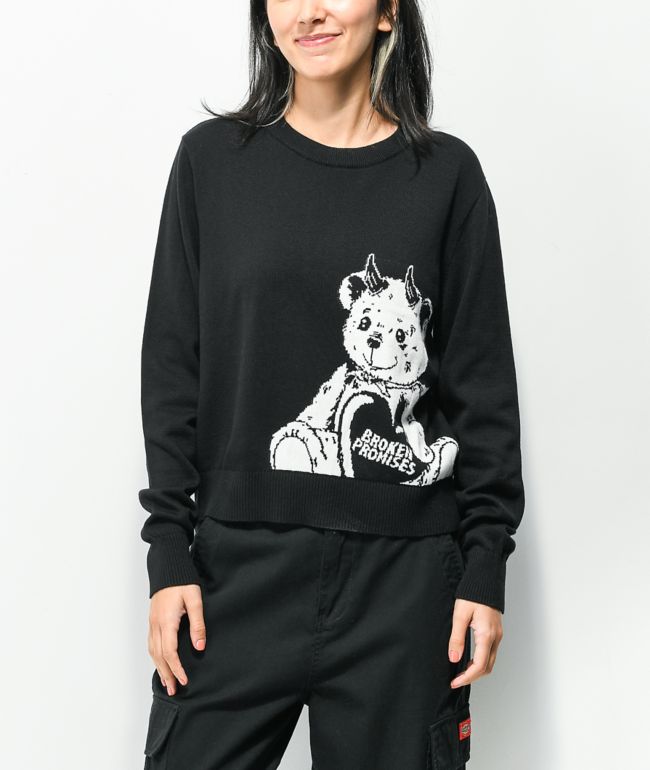 Broken Promises Unbearable Black Sweater