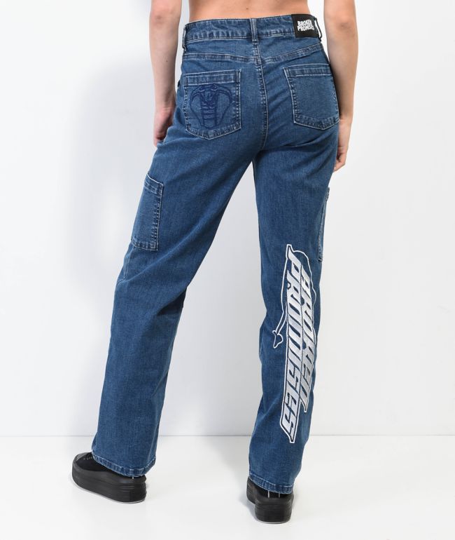 Broken Promises x Happy Bunny Don't Leave Wide Leg Denim Jeans