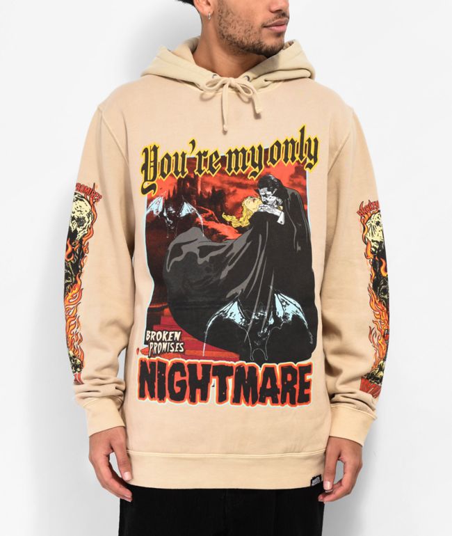 Broken Promises x Dracula Nightmare Of Horror Tan Hoodie