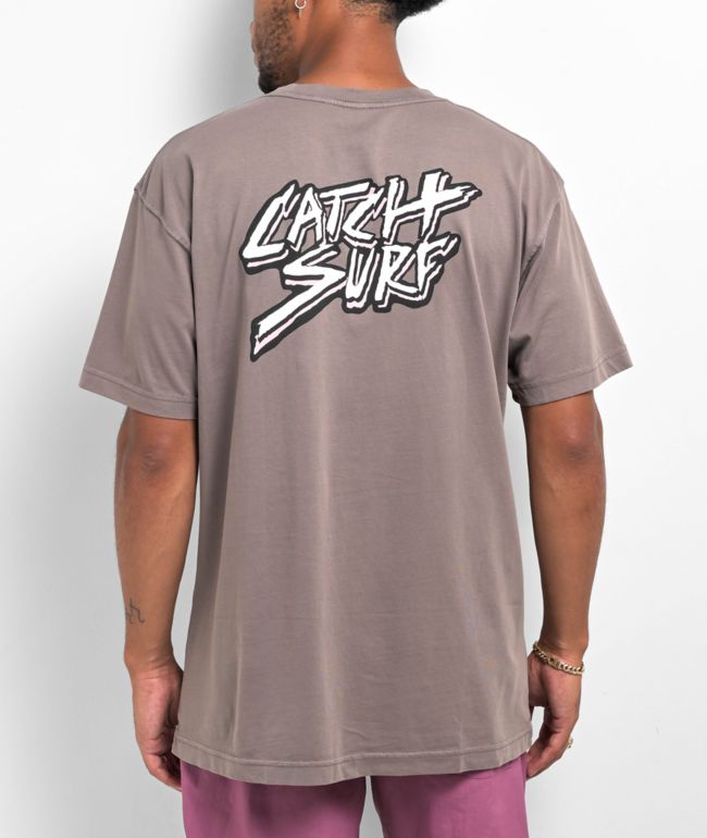 Catch Surf Triple Slash Cinder Garment Dye T-Shirt