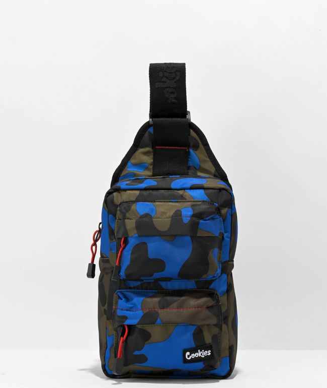 Cookies Rackpack Smell Proof Blue Camo Crossbody Bag