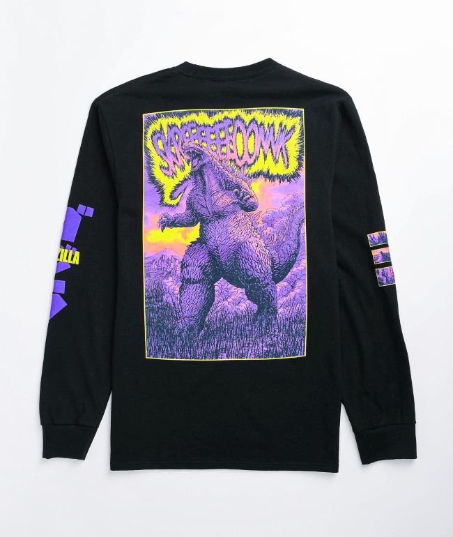 Crunchyroll x Godzilla Skreeonk Black Long Sleeve T-Shirt