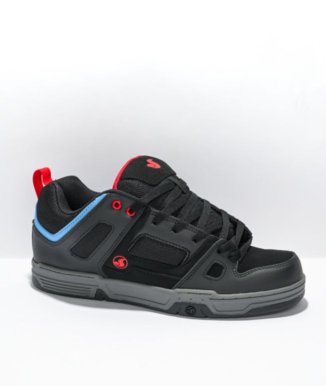DVS Gambol Black, Fiery Red, & Blue Skate Shoes